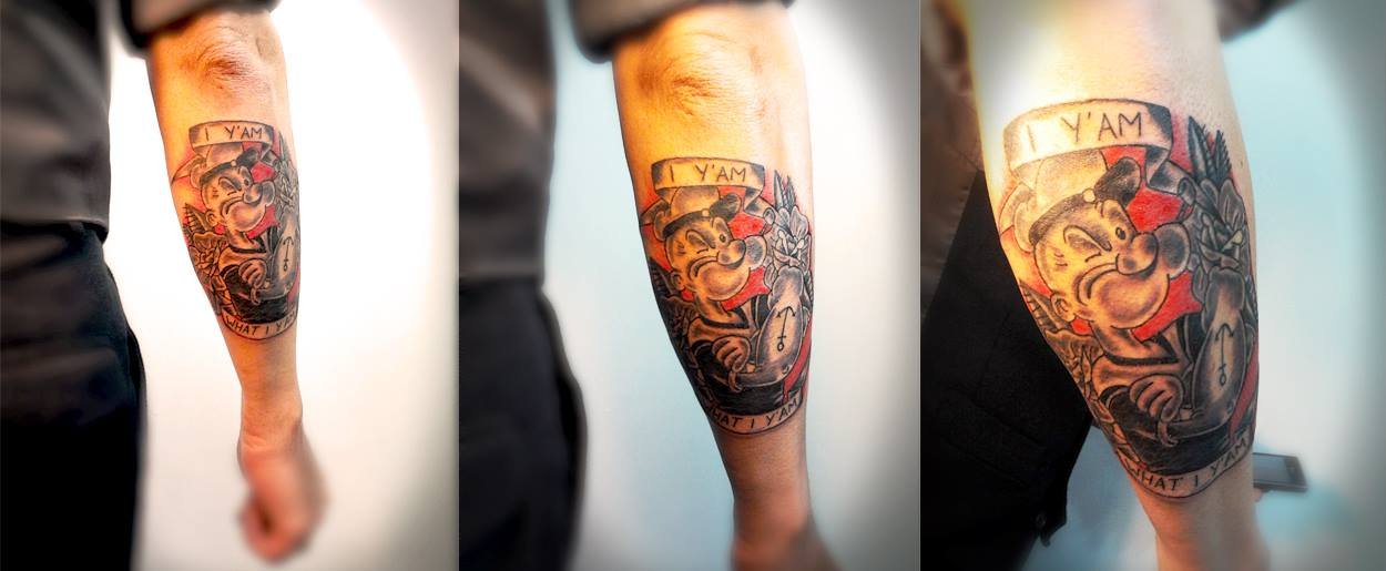 Popeye Tattoo - Minimal Ink
